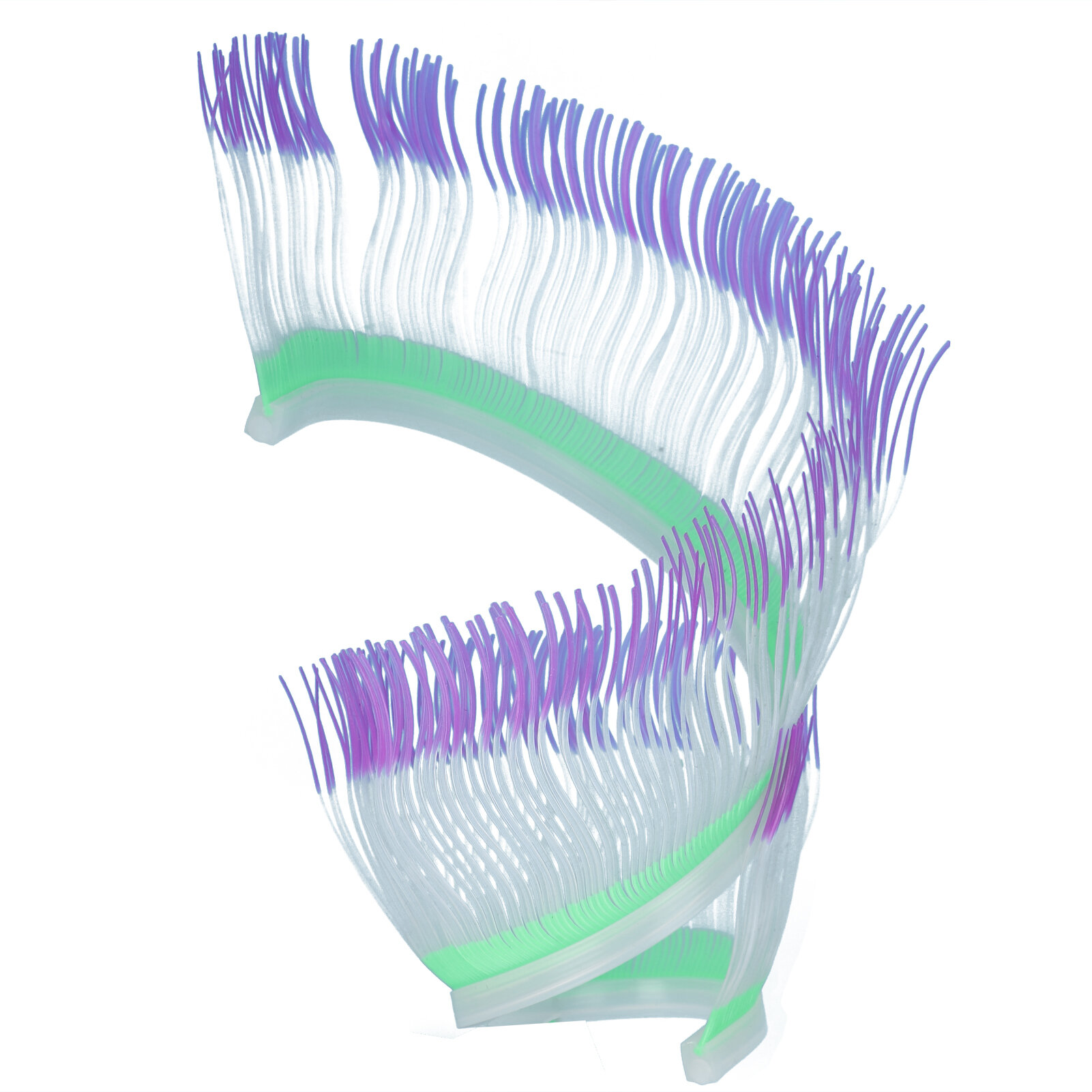 Украшения для аквариума. Силиконовые искусственные светящиеся растения в форме актинии. Фиолетовый.