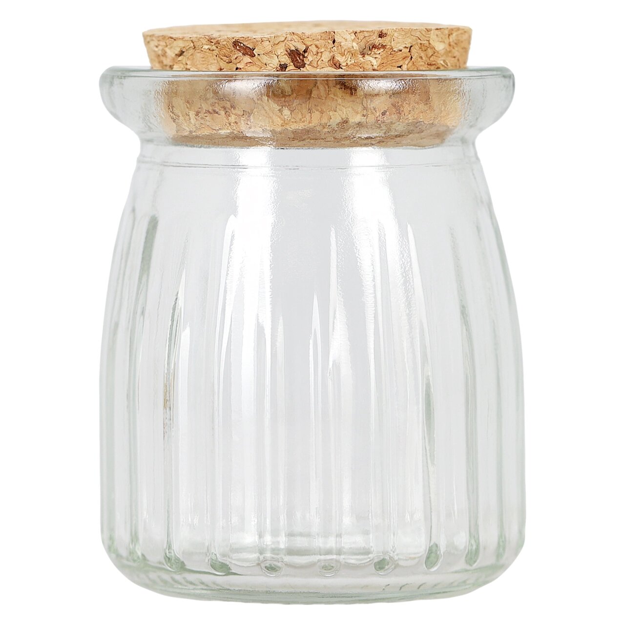 Емкость для специй Д, 150 мл, стекло/пробка, стеклянная банка для трав и специй