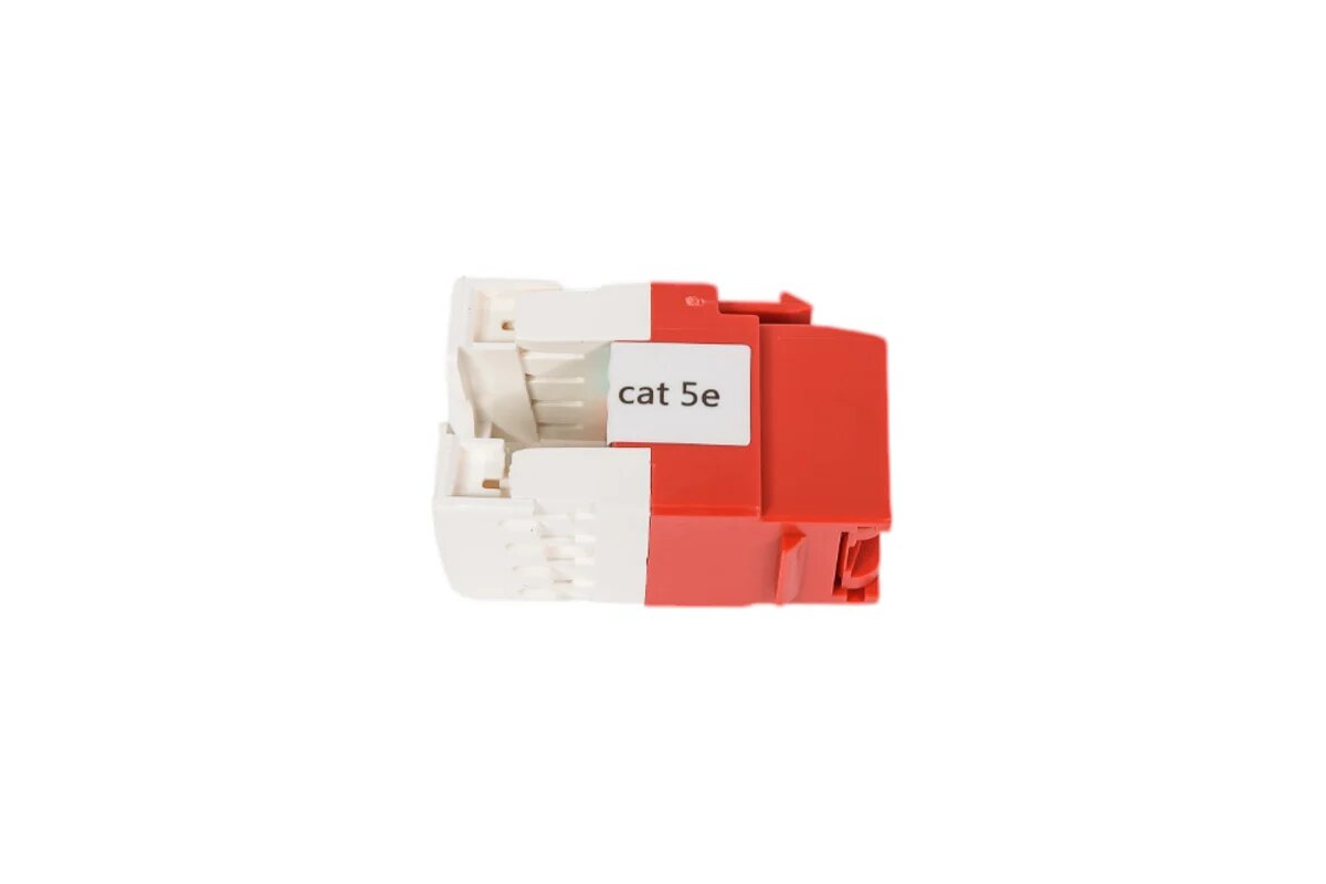 Keystone LANMASTER RJ45 Cat5e UTP 180° красный LAN-OK45U5E/180P-RD модуль для сети