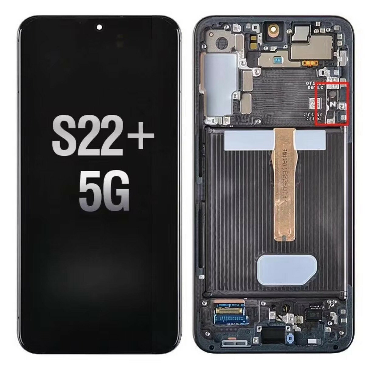 ЖК-экран Sumsung S22PLUS SM-S906, для OLED-дисплея S22+, поддержка отпечатков пальцев