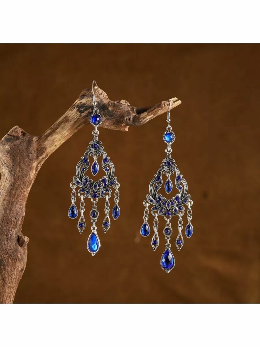 Серьги, искусственный камень