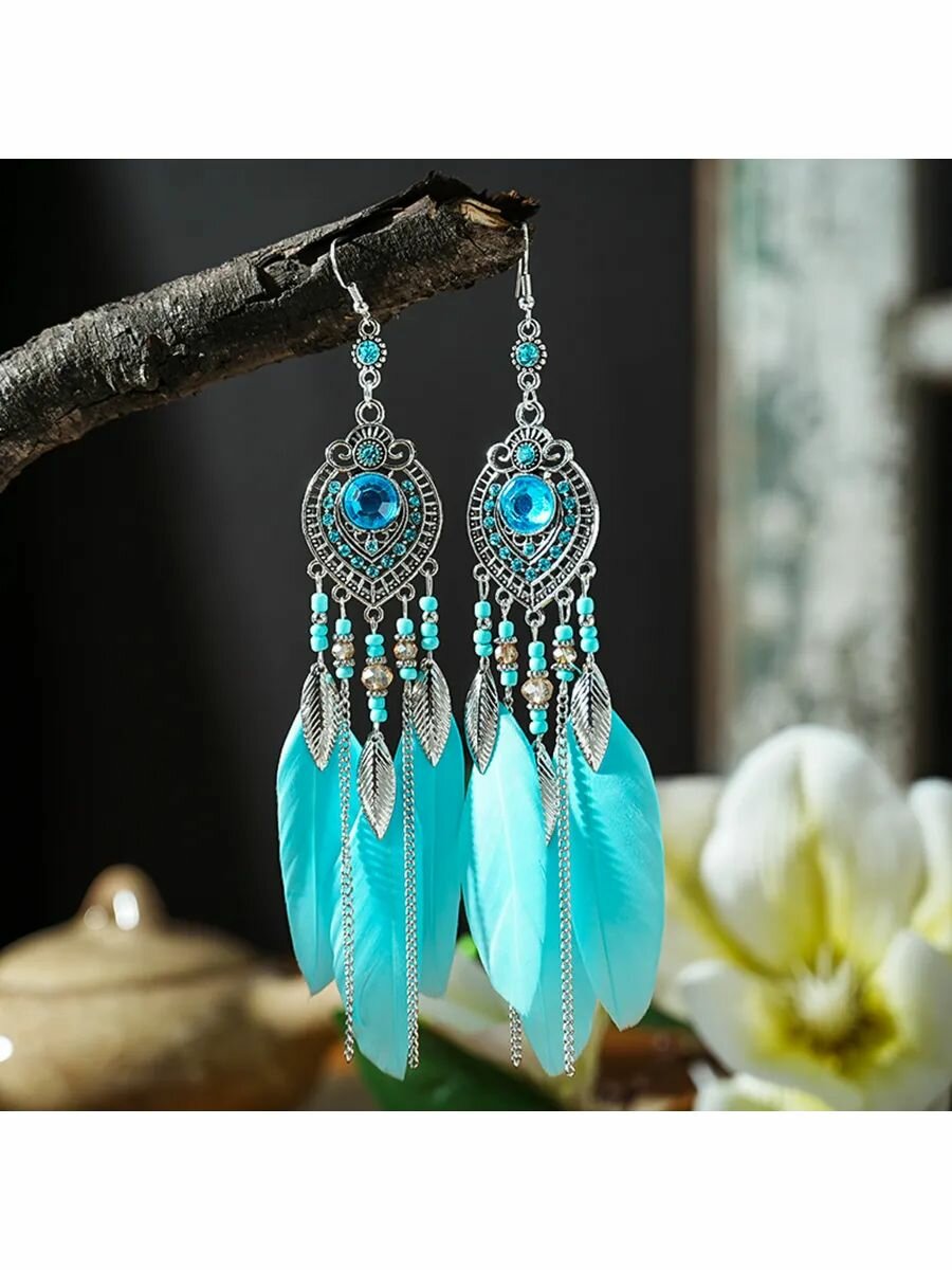 Серьги, искусственный камень