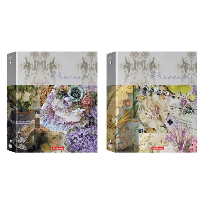 Тетрадь на кольцах "ErichKrause Provence", А5, клетка, 1шт, 80 л, ламинация