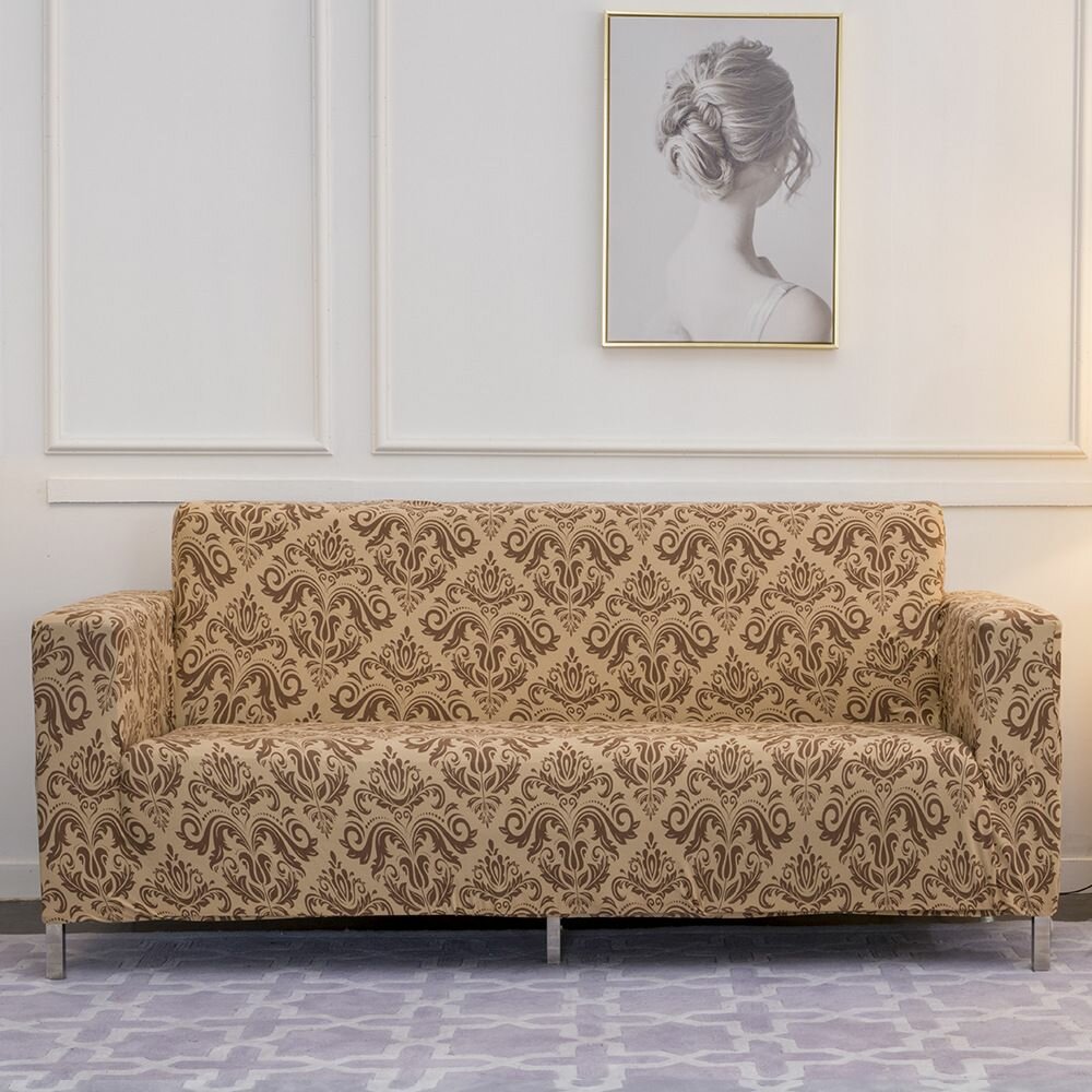 Универсальный универсальный эластичный чехол для дивана, подходит для четырехместного дивана, длина 235-300 см.