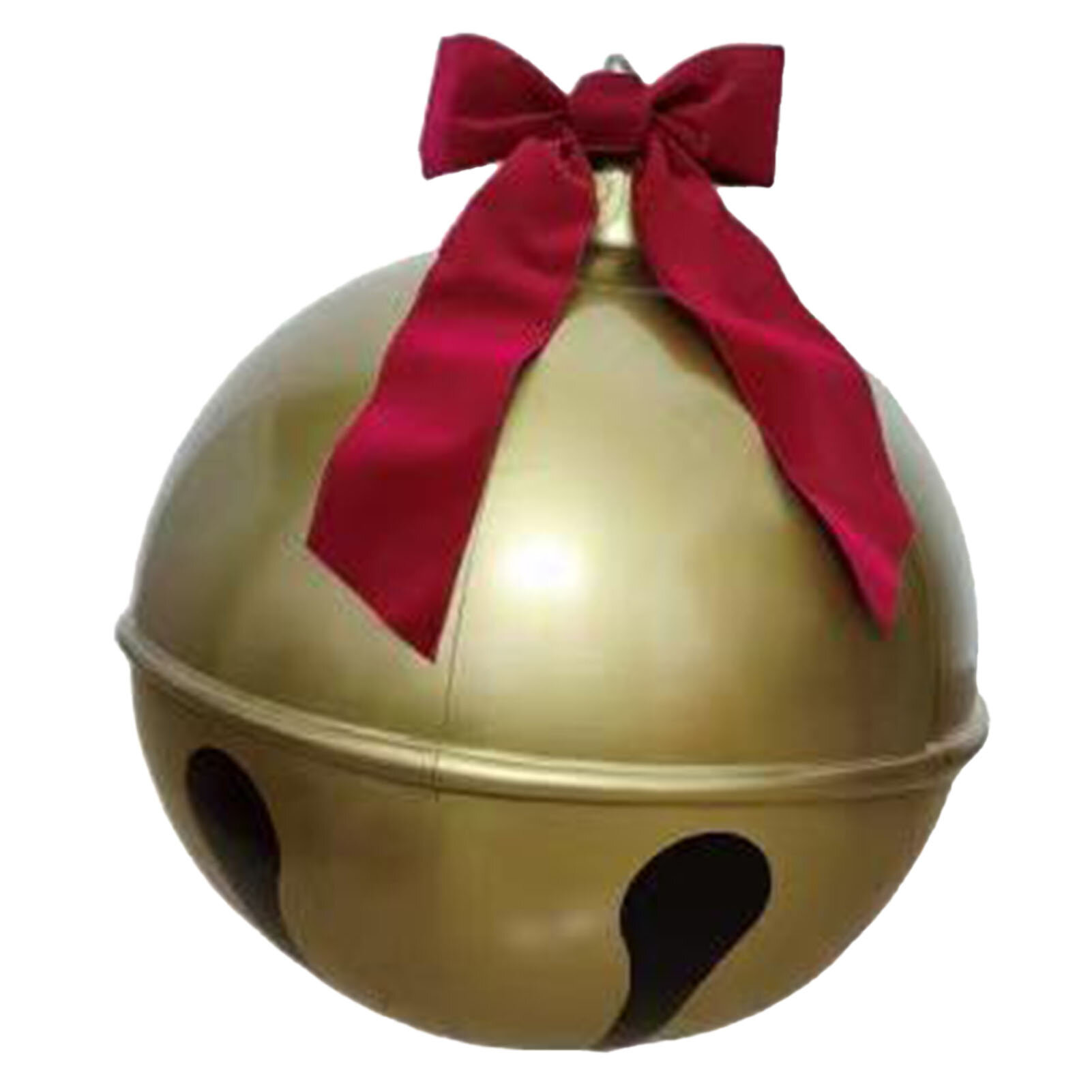 Надувной рождественский шар-колокольчик, гигантское украшение с красным бантиком, подвесная ручка из ПВХ, простая установка, надувное украшение для улицы, 60 см / 23,6 дюйма