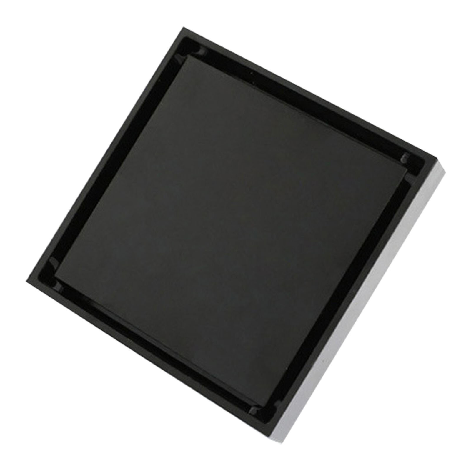 4 -дюймовый квадратный невидимый душевой слив из нержавеющей стали против запаха ванной комнаты дренаж 1,3 мм уплотненный черный