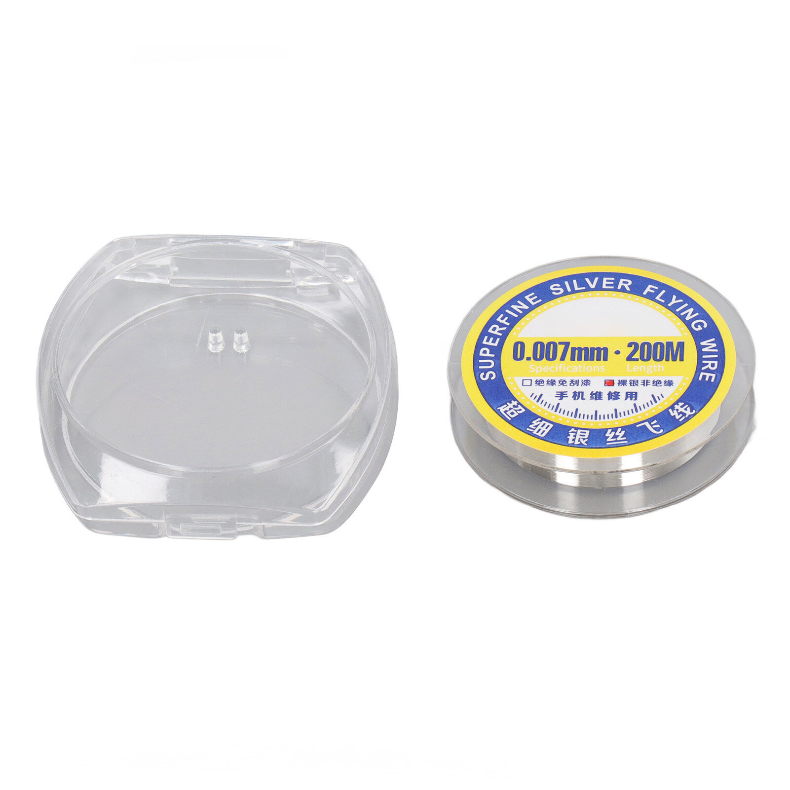 Сверхтонкий серебряный провод для ремонта (0.007 мм, 200 м)