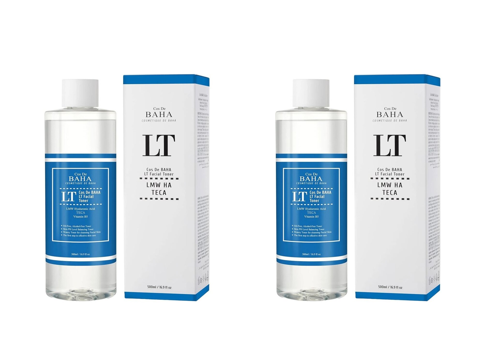 Тонер Cos de bana для лица LT Facial Toner (LT200), с низкомолекулярной гиалуроновой кислотой, 200 мл , 2 шт