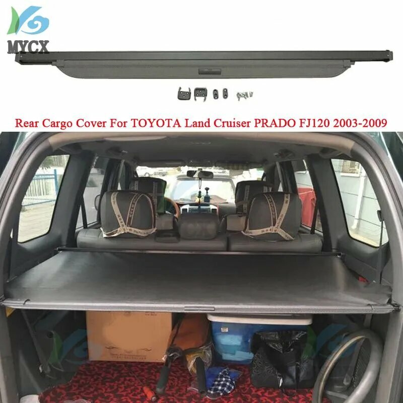 KNOW EASY-Задняя крышка для грузовика для TOYOTA Land Cruiser PRADO LC120 FJ120 2003-2009, защитный экран для багажника