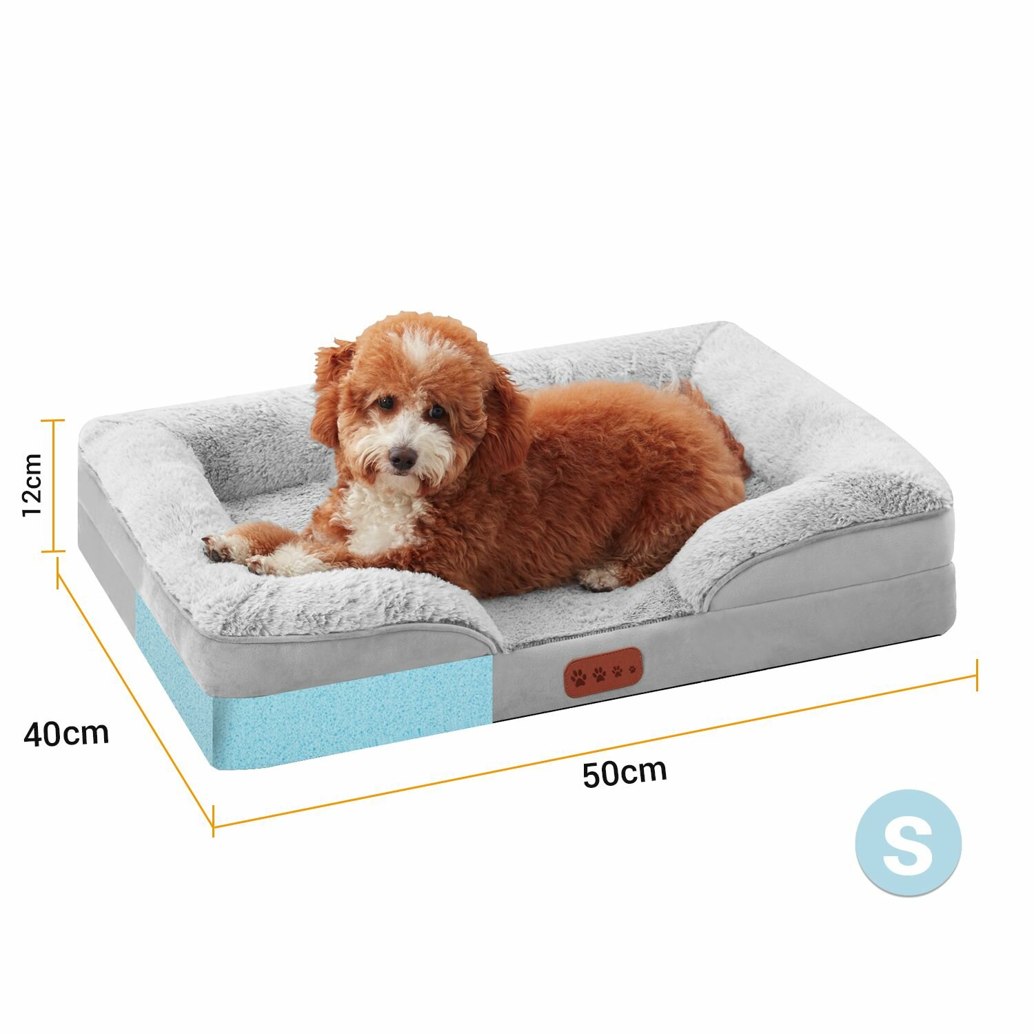 Маленькая собачья кроватка из пены с эффектом памяти, собачья кроватка со съемным чехлом и ортопедическим матрасом