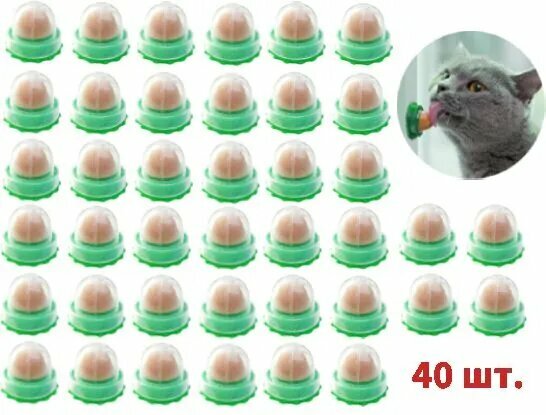 Игрушка-шарик с кошачьей мятой, Леденец для котов с витаминами, 40 шт