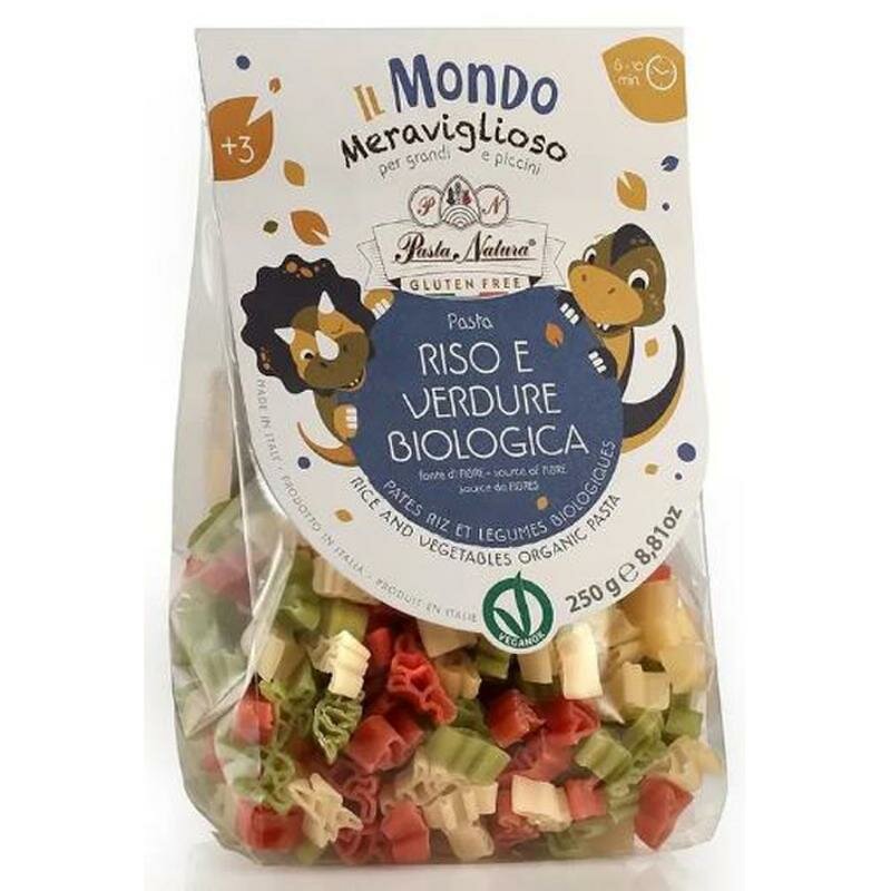 Динозаврики мультизлаковые безглютеновые PASTA NATURA 250 г