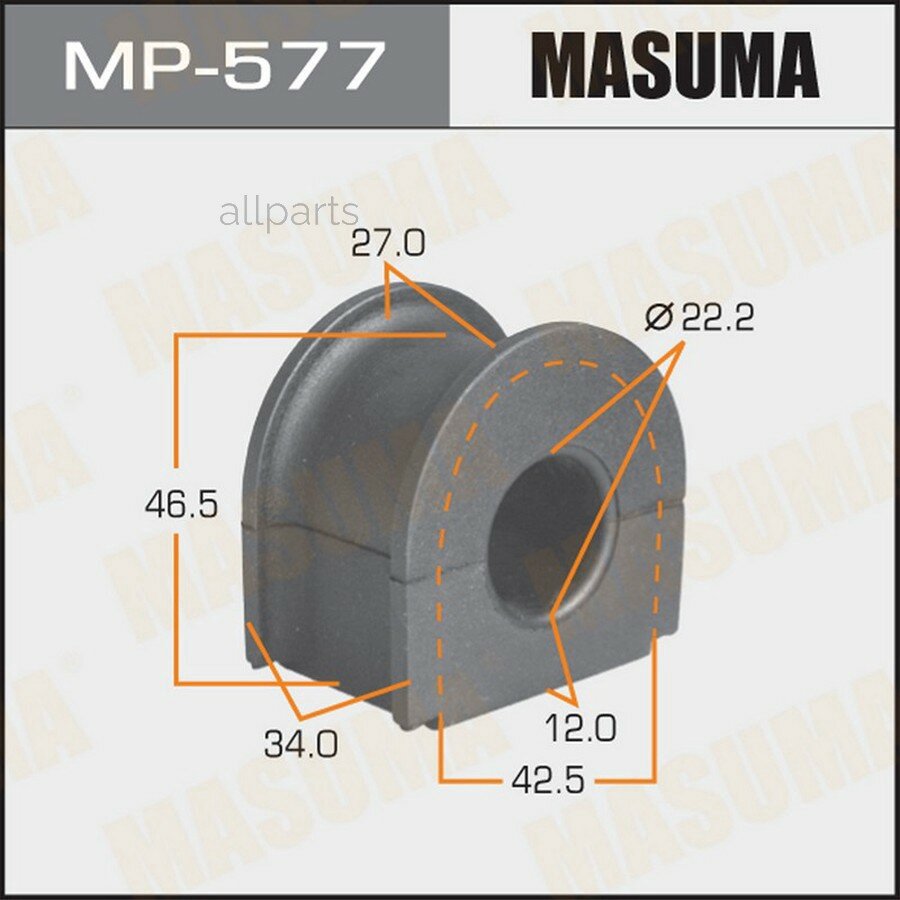 MASUMA MP577 втулка стабилизатора переднего центральная!\ Honda Accord 90-93/Prelude 91-01
