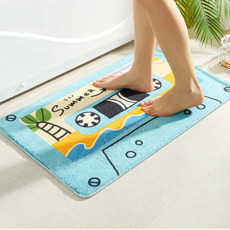 LUNABIRD Ретро коврик музыкальная кассета из полиэстера，50x80 см