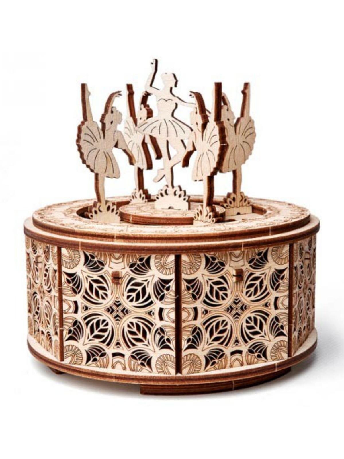 Сборная музыкальная шкатулка Wood Trick Танцующие балерины