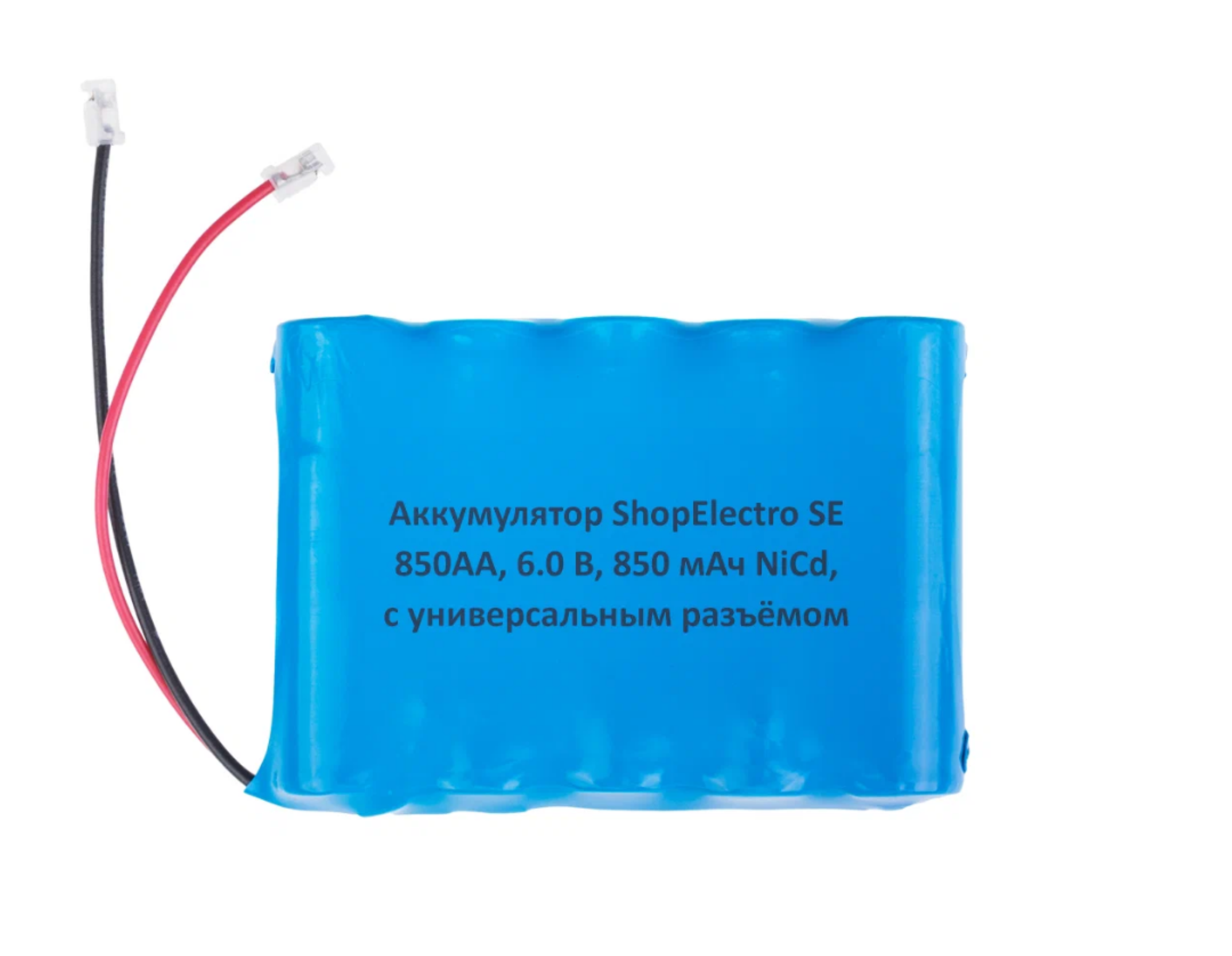 Аккумулятор ShopElectro SE 850АА, 6.0 В, 850 мАч/ 6.0 V, 850 mAh, NiCd, с универсальным разъёмом