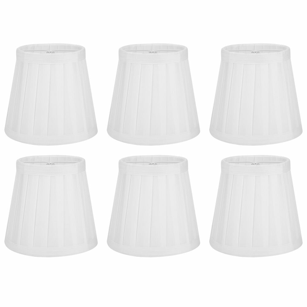 Современные тканевые абажуры из 6 штук для украшения дома, сменные чехлы для настенных светильников для люстр, простая установка для домашнего декора