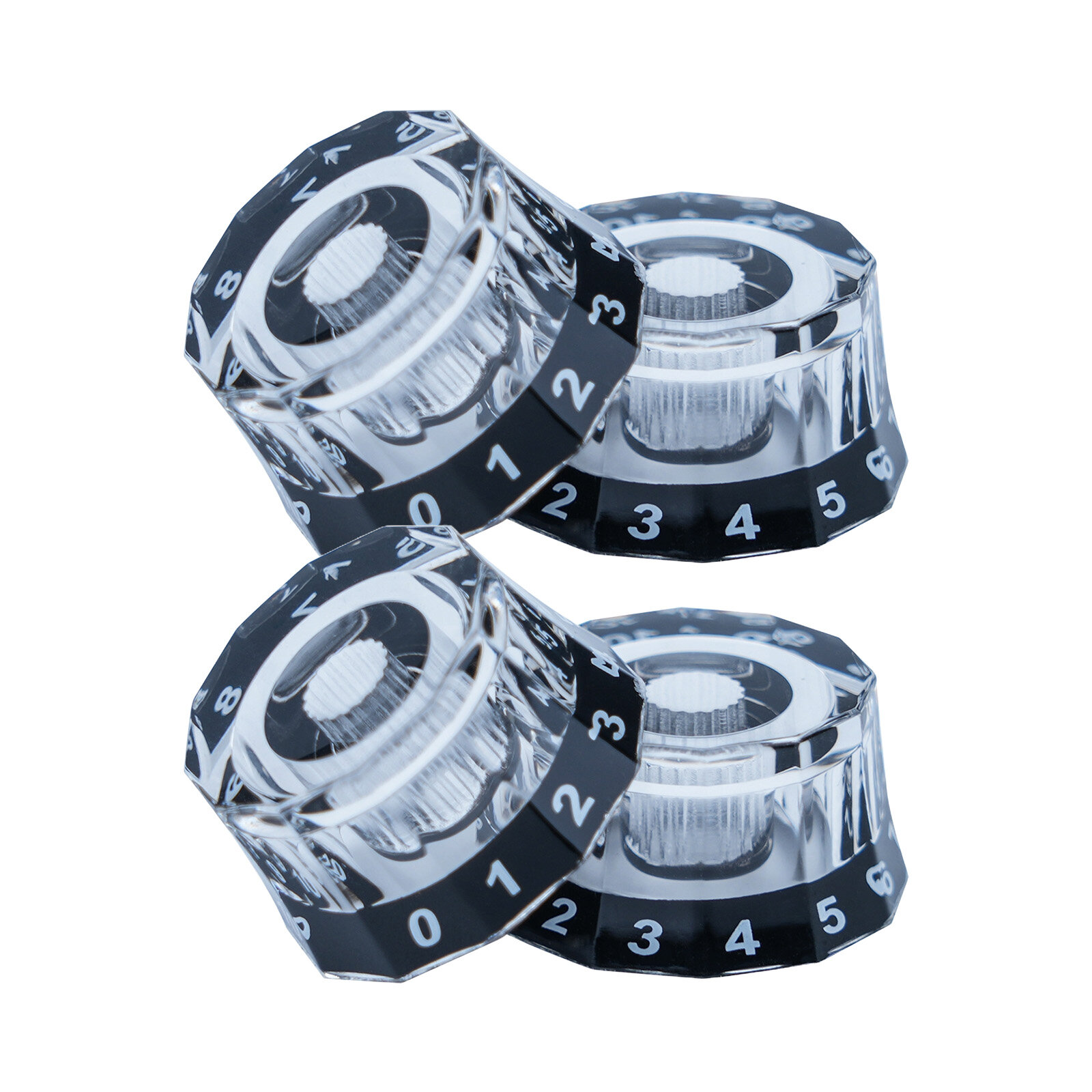 Набор из 4 штук Додекагональных ручек для электрогитары Ручки громкости для гитары EPI Ручки для электрогитары и баса Ручки громкости и тона LP Капы для potenciометра Запчасти для электрогитары Замена Аксессуары Размер вала potenciометра: 6мм Материал: