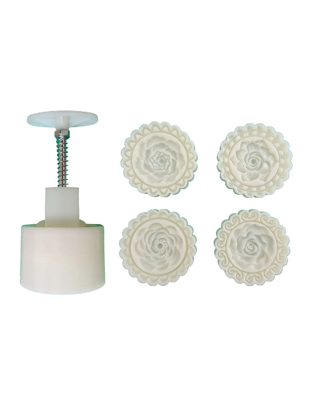 Милые пластиковые формы для лунных пряников в форме цветка, формы для лунных пряников, аксессуары для выпечки, кухонные принадлежности для праздника середины осени