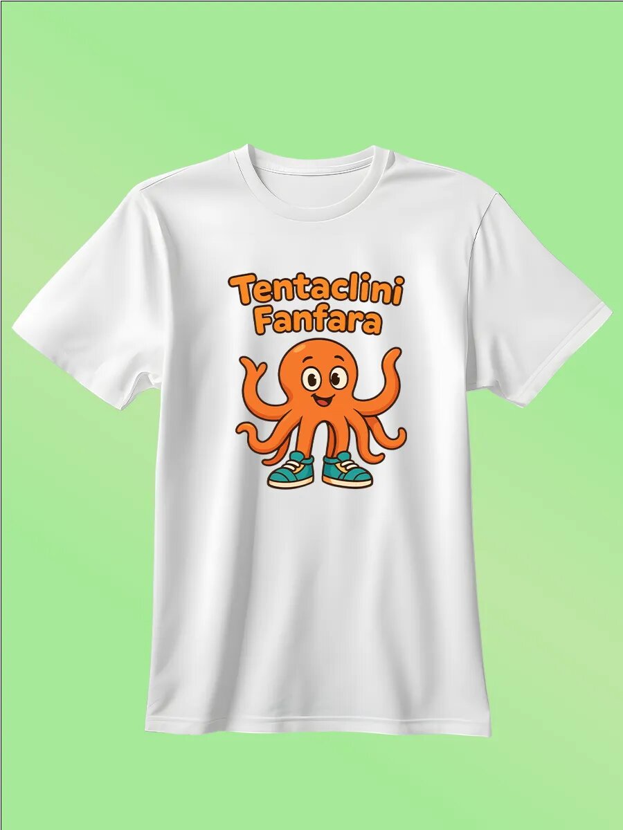 Футболка осьминог в кедах