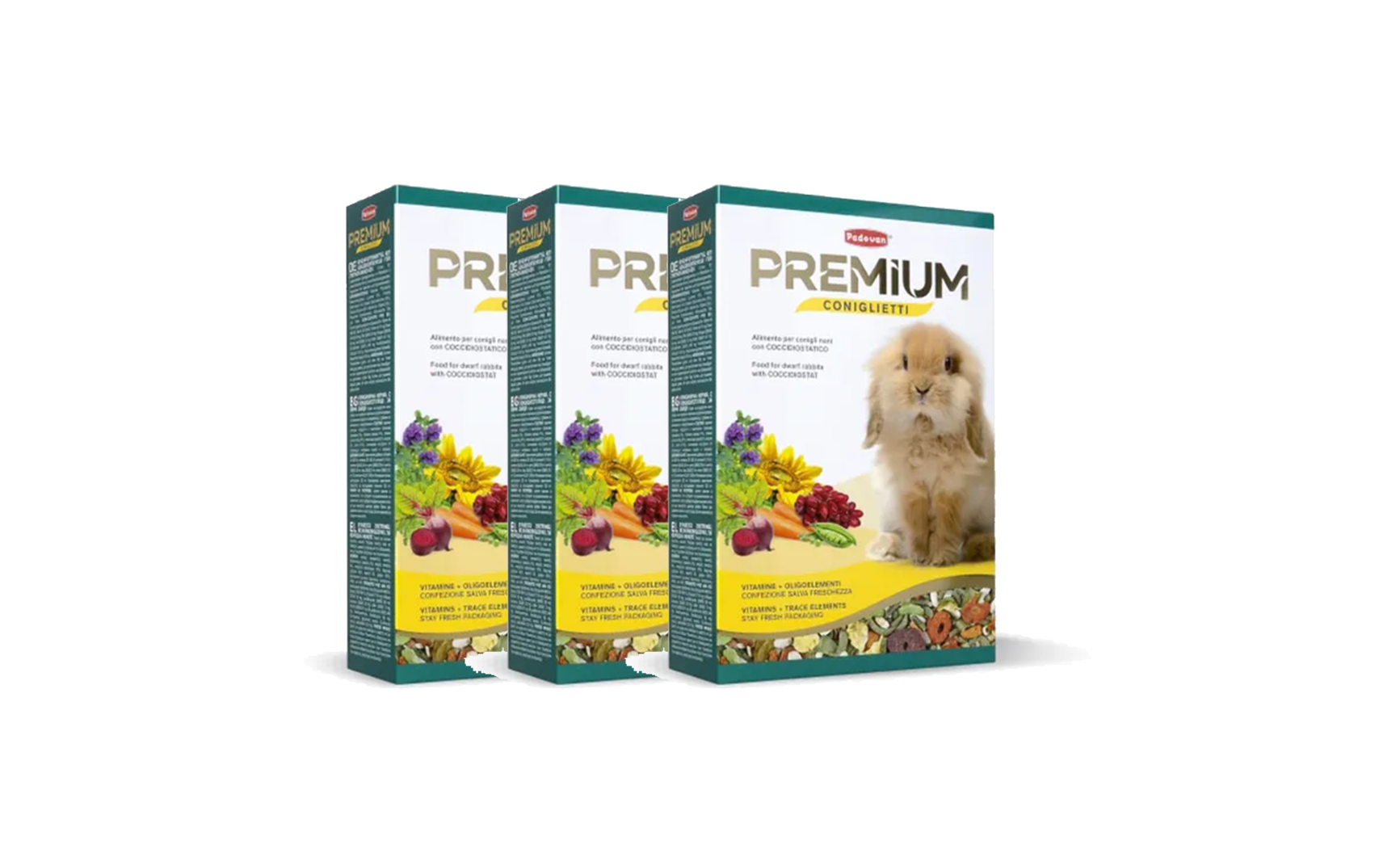 Padovan PREMIUM Coniglietti корм комплексный для кроликов 500 г x 3 шт.