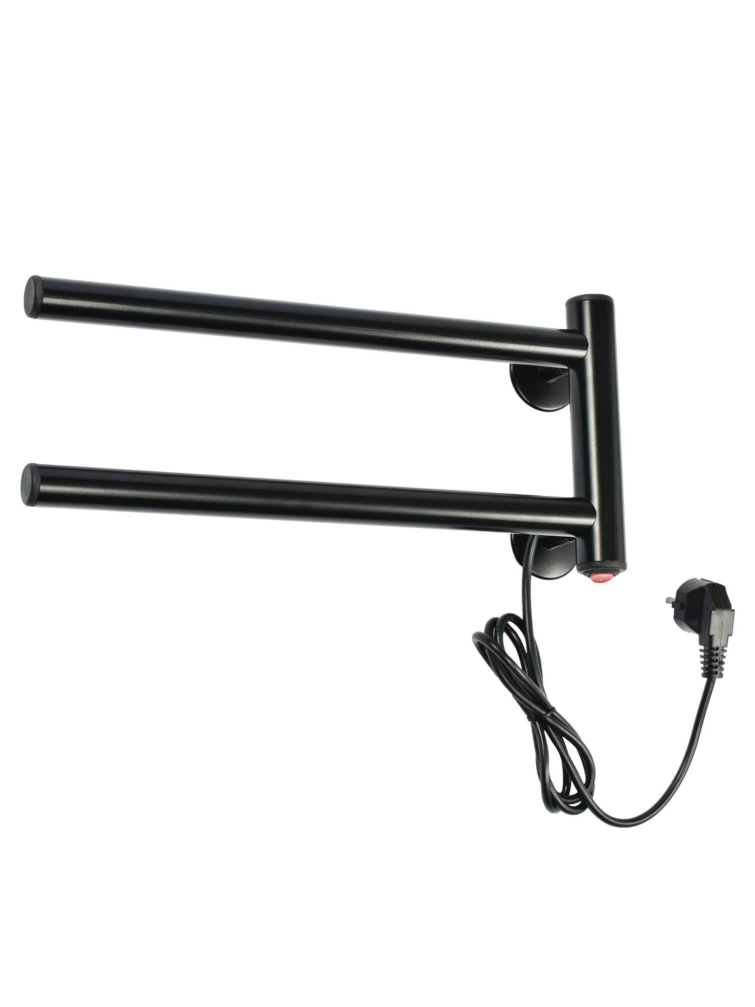 Электрический полотенцесушитель кухонный «Игла» (черный, настенный, кнопка) размер 180х400