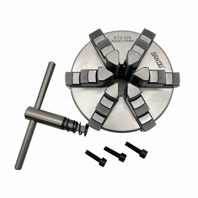 K13-125 Токарный патрон 125 мм Марка SANOU 6-кулачковый самоцентрирующийся патрон
