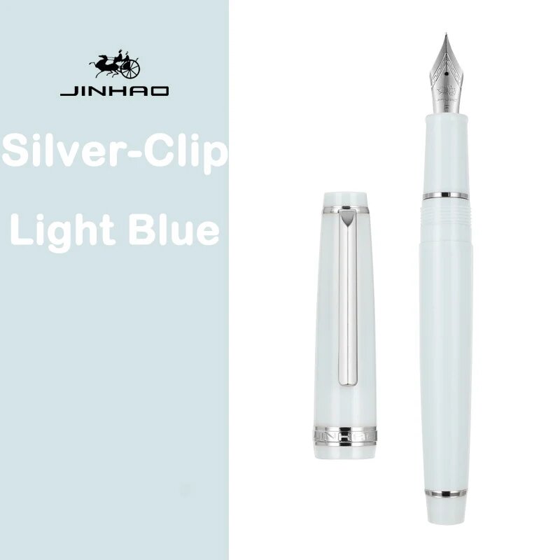 Перьевая ручка JINHAO 82 серебристый зажим ЭФ, S-Light Blue
