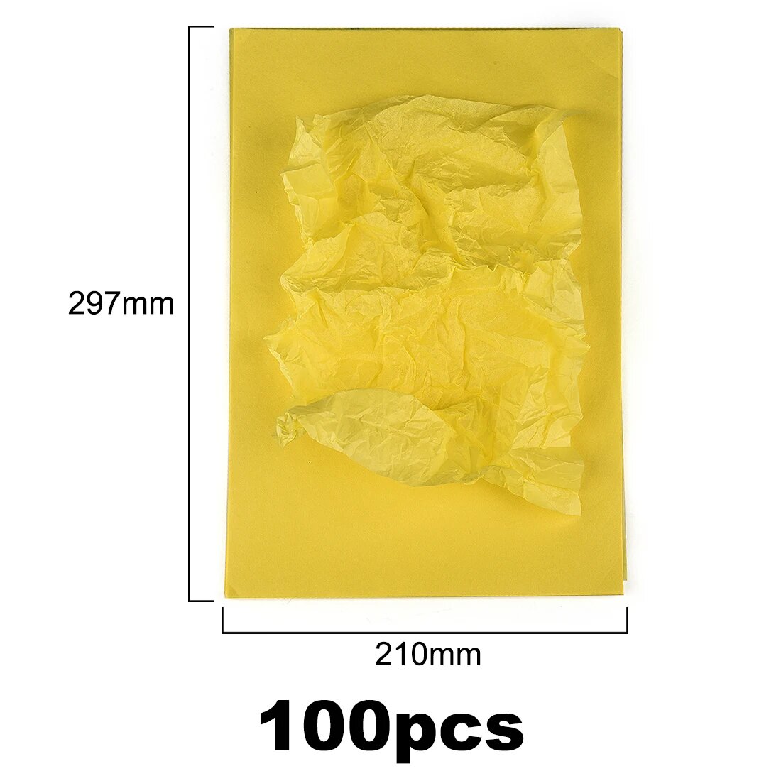 Крафт-бумага A4/A5 для упаковки, 100 листов Желтый, A4 yellow