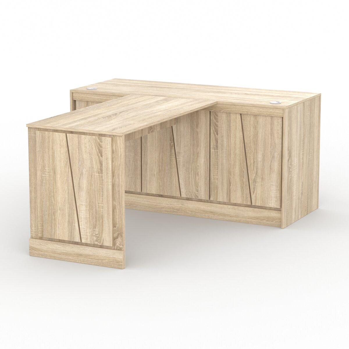 Стол руководителя №4 с приставкой брифингом, Дуб Сонома. Производитель товара - компания Westcom.