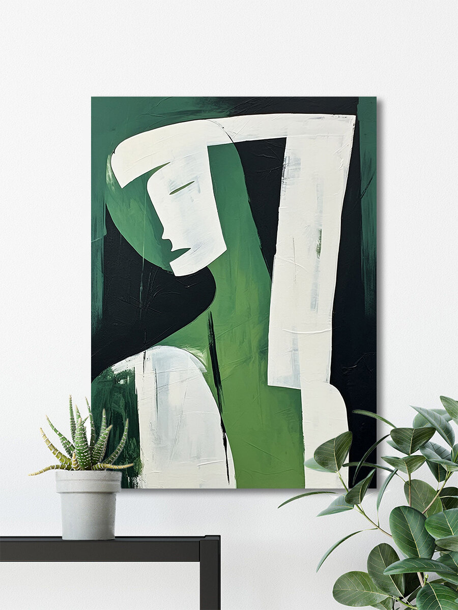 Картина на стену для интерьера - "Лицо девушки абстракция" , 20х30 см.