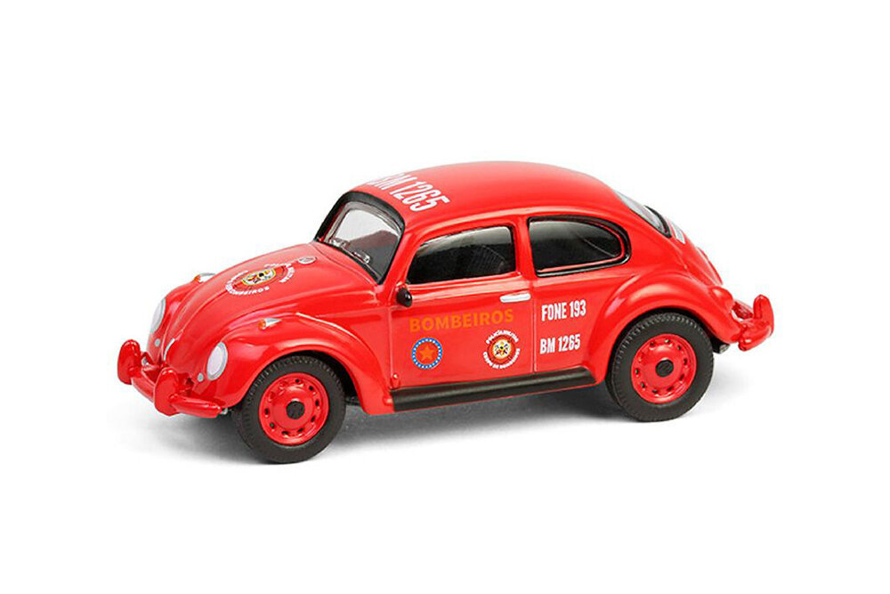 Vw volkswagen beetle "corpo de bombeiros da polícia militar" (пожарная служба военной полиции штата сан-паулу бразилия)1985 (длина модели 6-10 см)