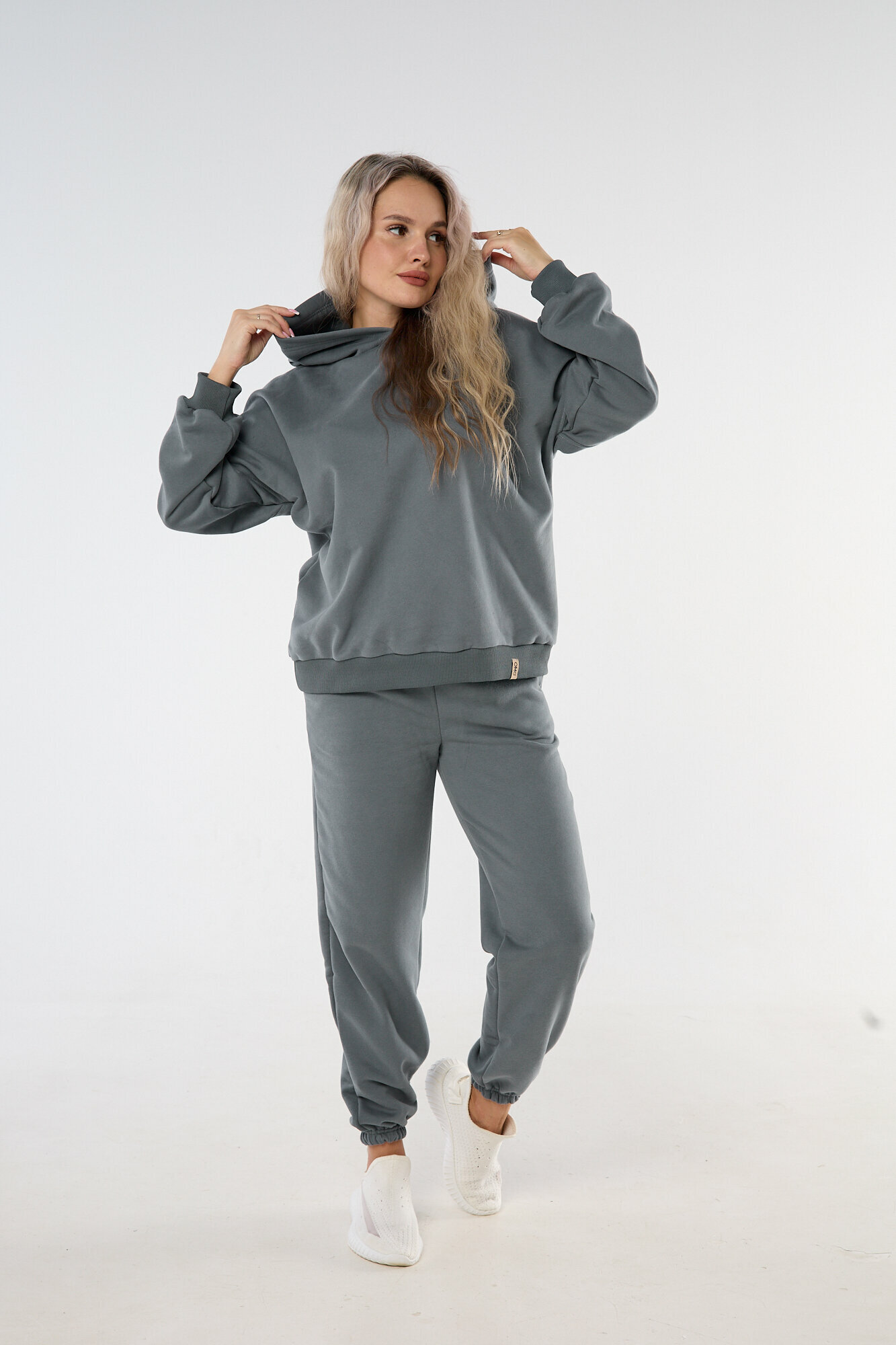 Костюм спортивный женский теплый оверсайз для повседневной носки Пауртекс