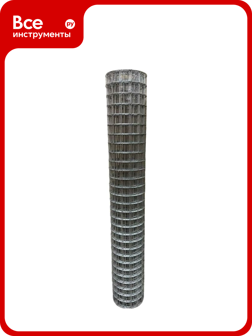 Сварная оцинкованная сетка сетка алькор ячейка 25x25 мм, d1,6 мм, (рулон 1x25 м) 119027