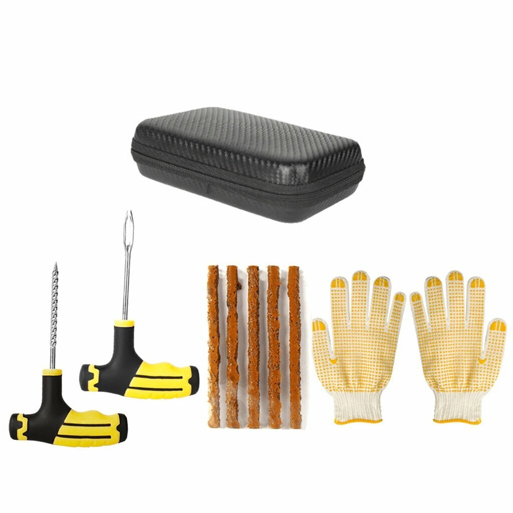 Комплект для ремонта проколов автомобилей, Универсальный комплект для ремонта автомобильных шин, Комплект для ремонта проколов шин автомобилей, велосипедов, грузовиков, мотоциклов