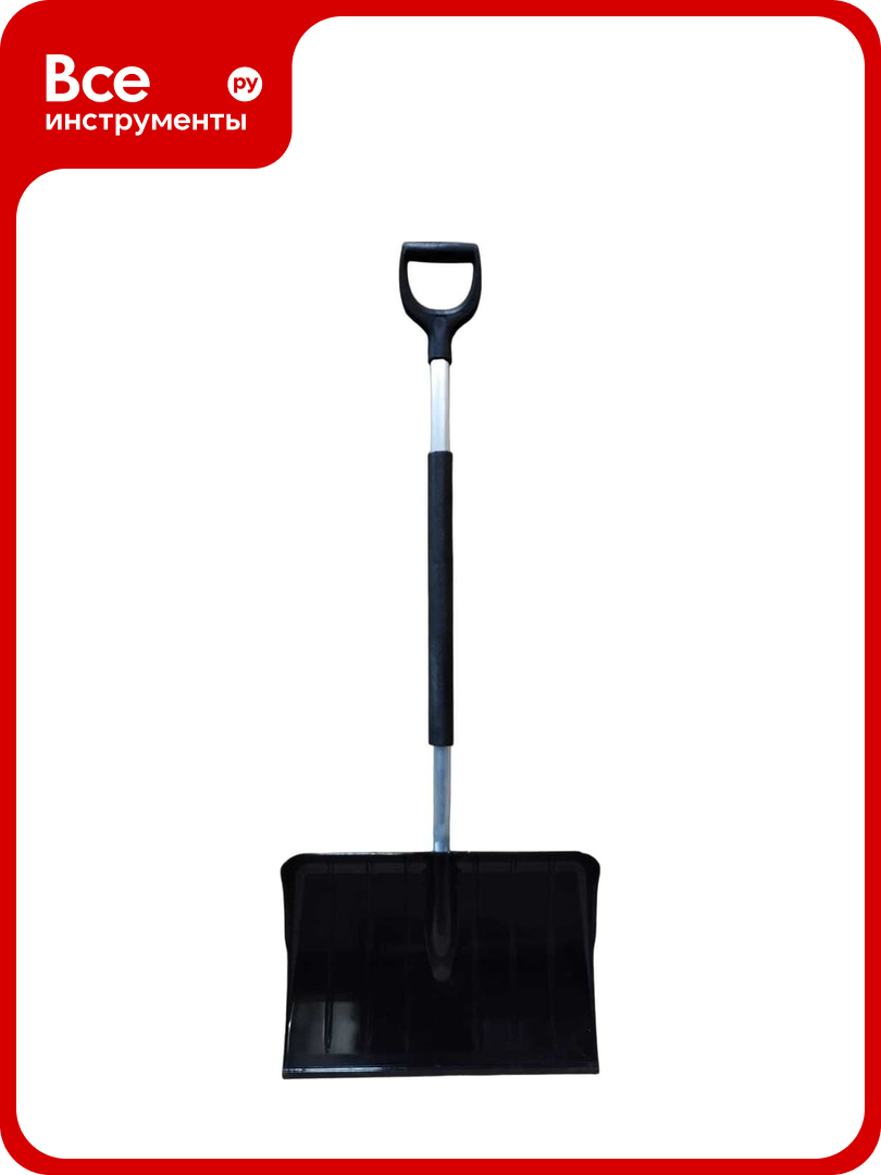 Снеговая лопата-скрепер LWI Богатырь поликарбонат 520x375мм черная LWI-Л19, 375 мм, размер 520x375 мм