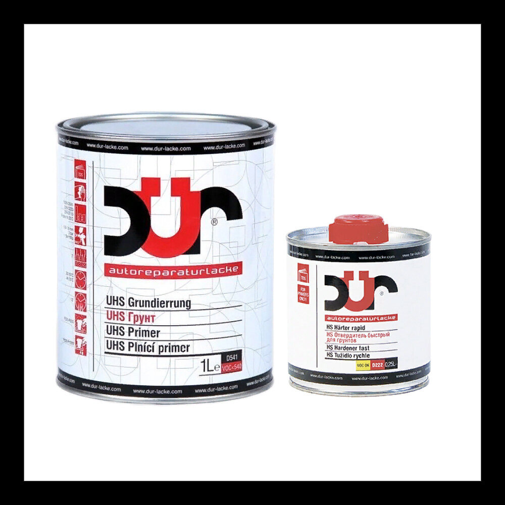 Грунт 4+1 черный UHS акриловый с быстрым отвердителем DUR (1л+0,25л)
