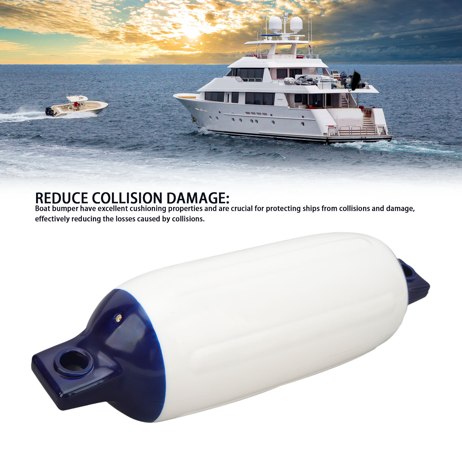 4 шт. надувной лодочный бампер с 2-метровой черной веревкой, ребристые буи для стыковки яхт, понтонов, рыболовных лодок, морской защиты