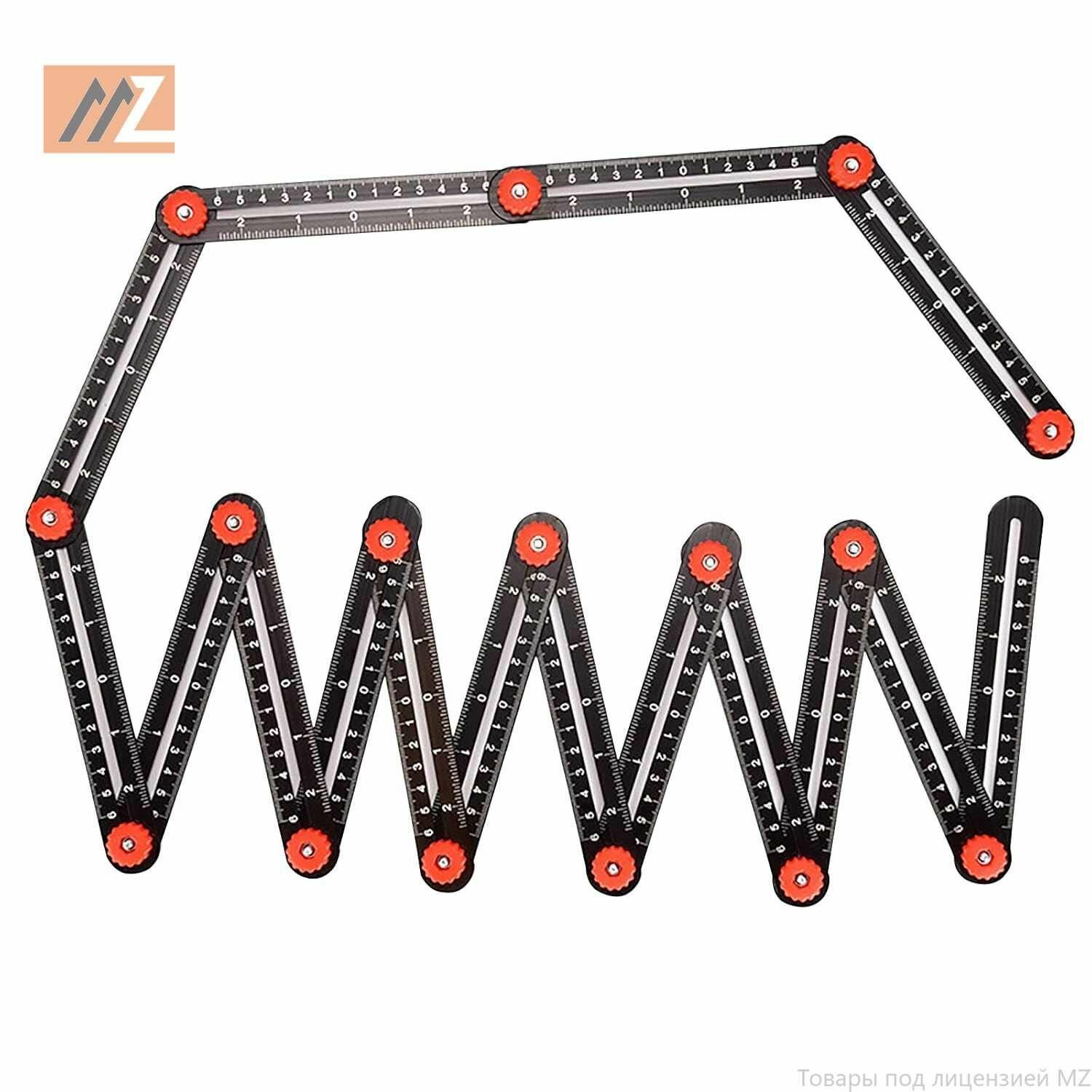 Многоугольная измерительная линейка из алюминиевого сплава, 12-сторонний инструмент с указателем положения дырокола