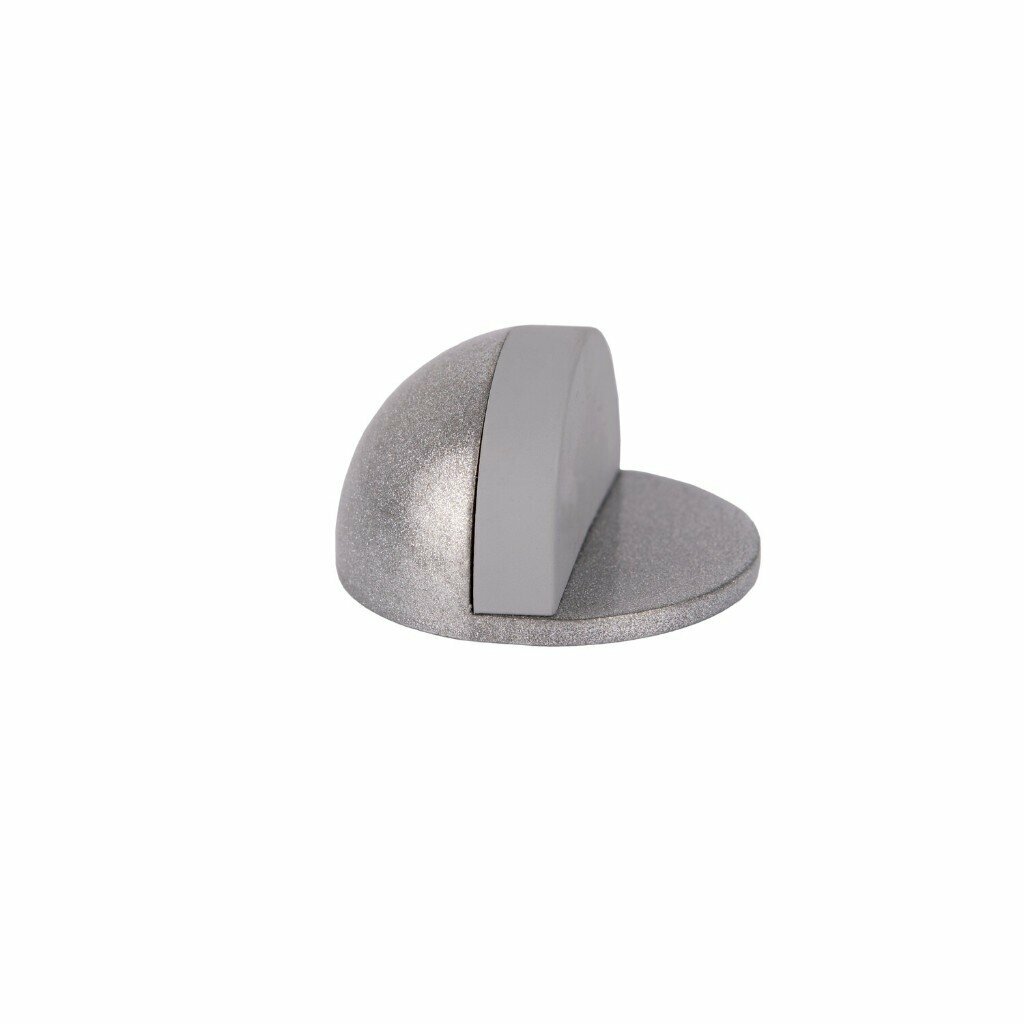 Упор дверной Абсолют УД-04 А напольный, матовый никель, БП-00014492, ограничитель для дверей, стоппер металлический