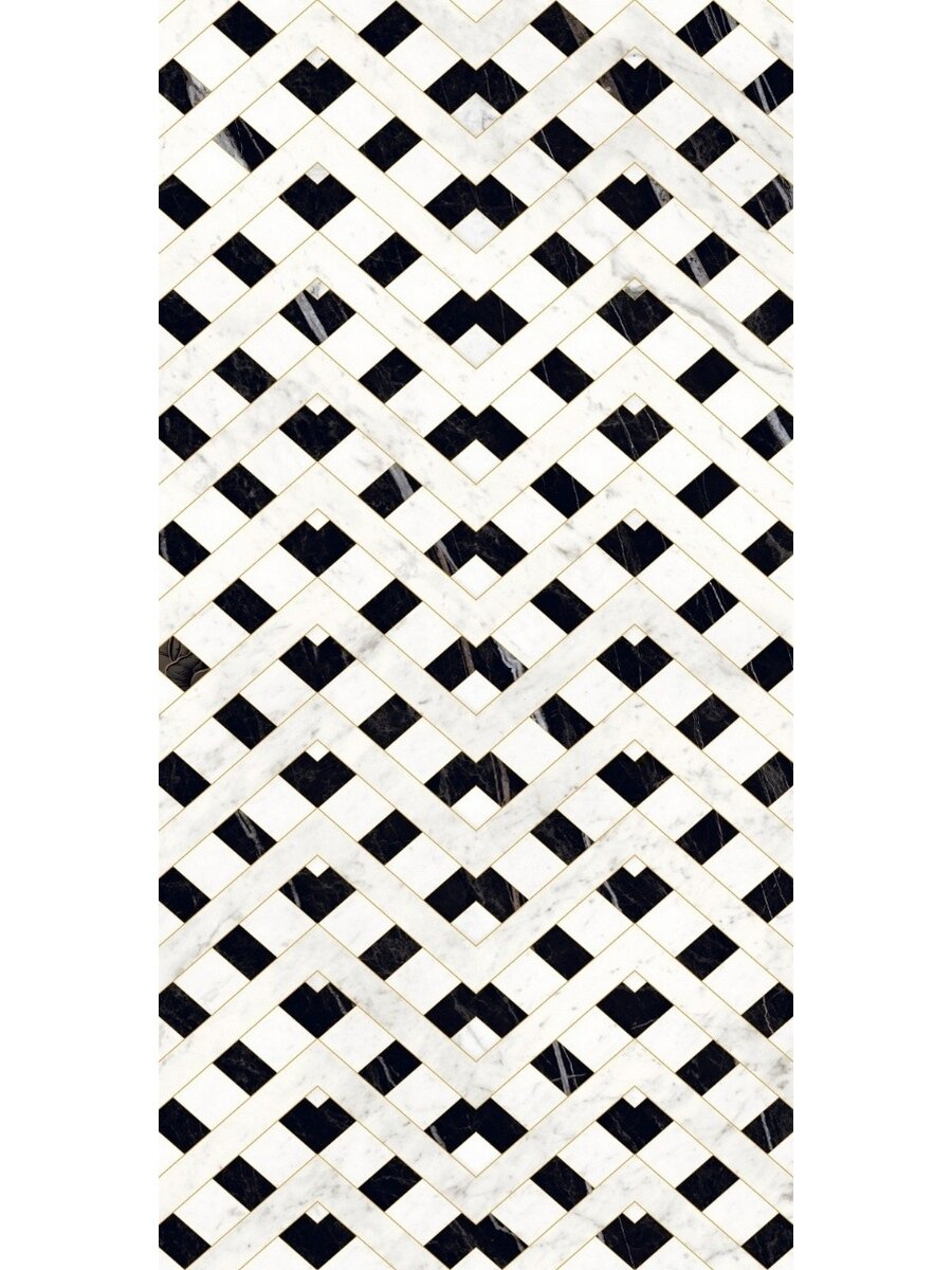 Керамогранит Neodom Carrara Giola Decor Polished 60x120 N12046 Глазурованная, Износостойкая, Морозостойкая, морозостойкая