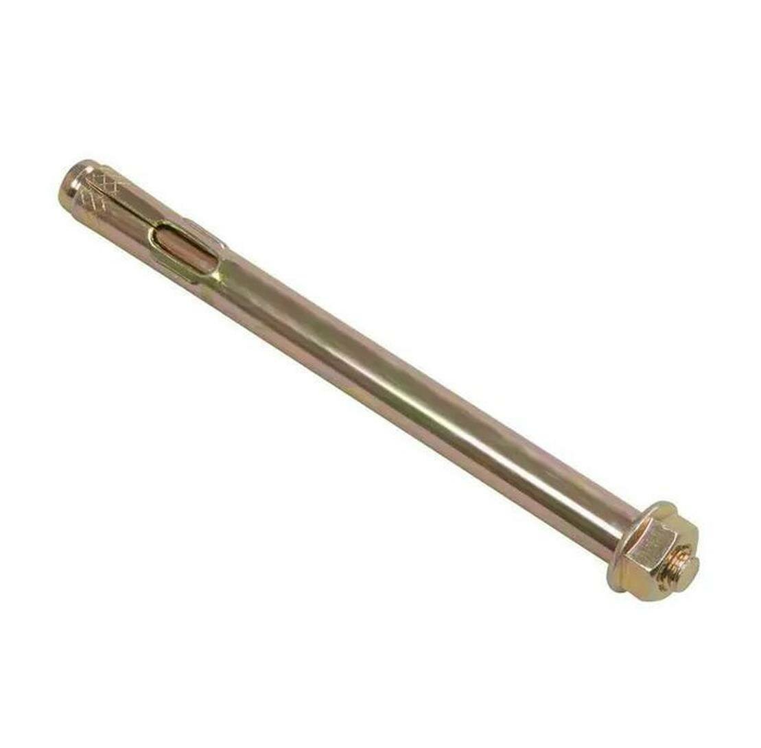 Анкерный болт с гайкой 28165, диаметр резьбы 10 мм, покрытие желтопассированное, 180 мм, золотистый