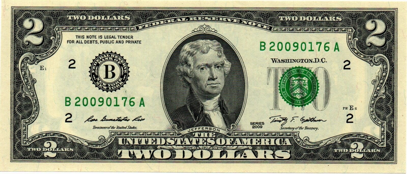2 доллара 2009 год США 2009 01 76