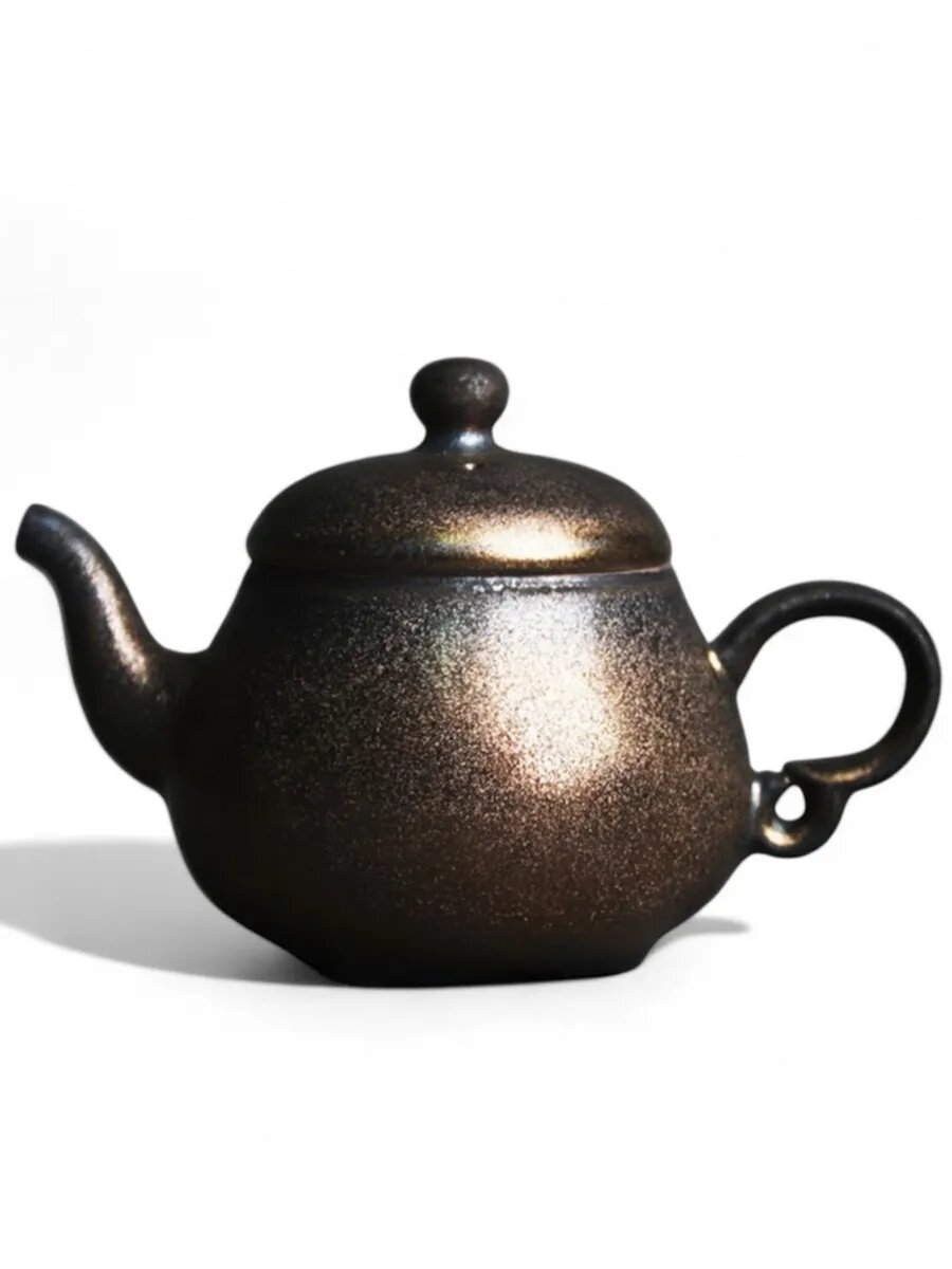 Чайник-заварник Китобой, керамика, 200мл, ситечко, ручка-керамика, высота 9,5 см