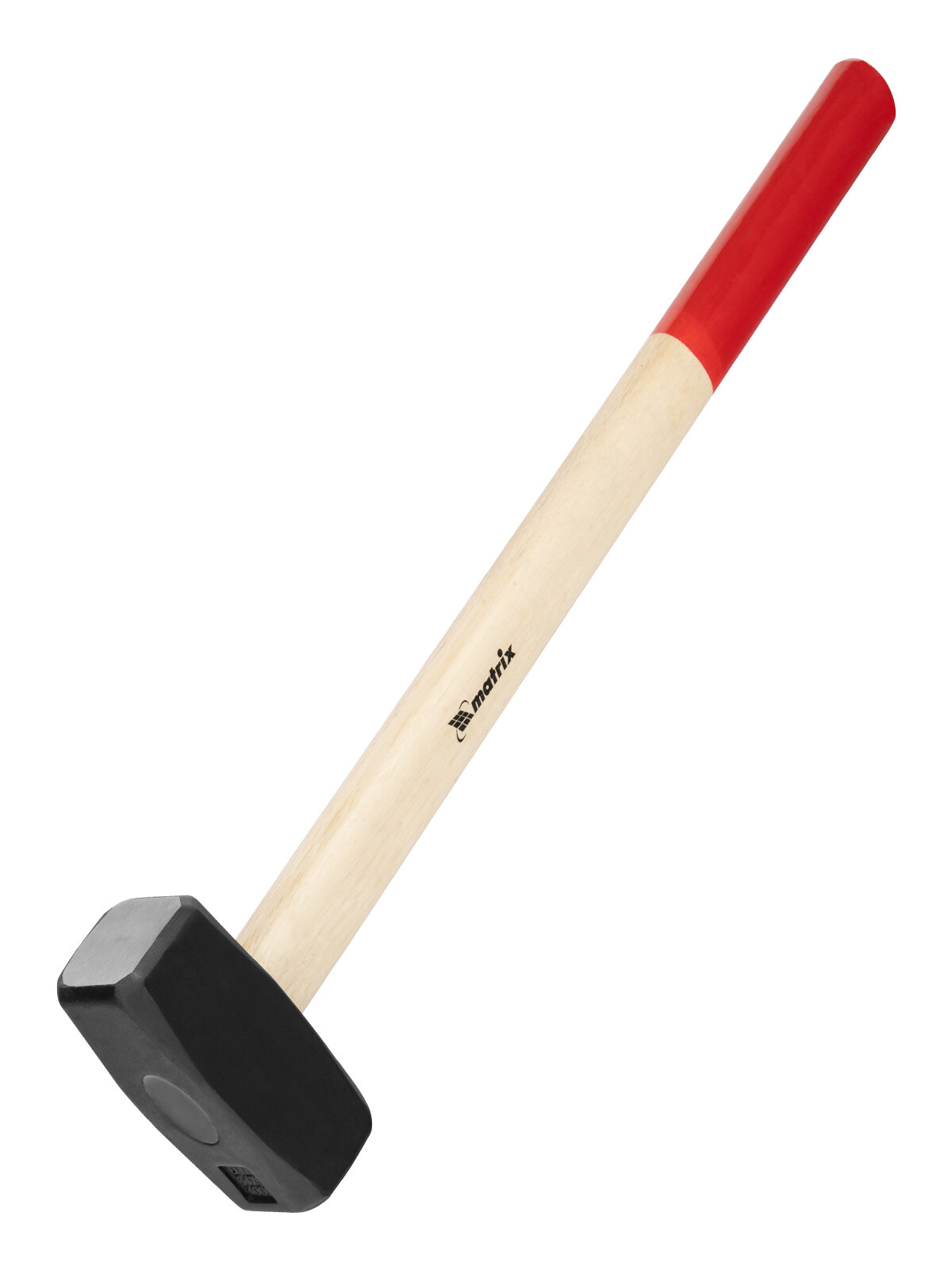 Кувалда 4 кг Matrix, 700 мм, кованая головка из стали 45 с защитным покрытием и деревянная рукоятка, 11031