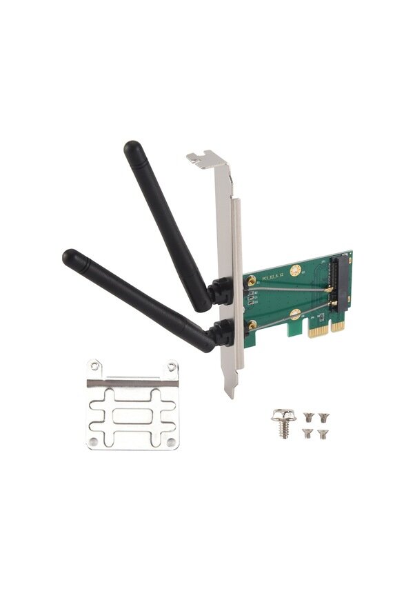 Беспроводная карта Wifi Mini PCI-e Express - адаптер PCI-e с 2 антеннами