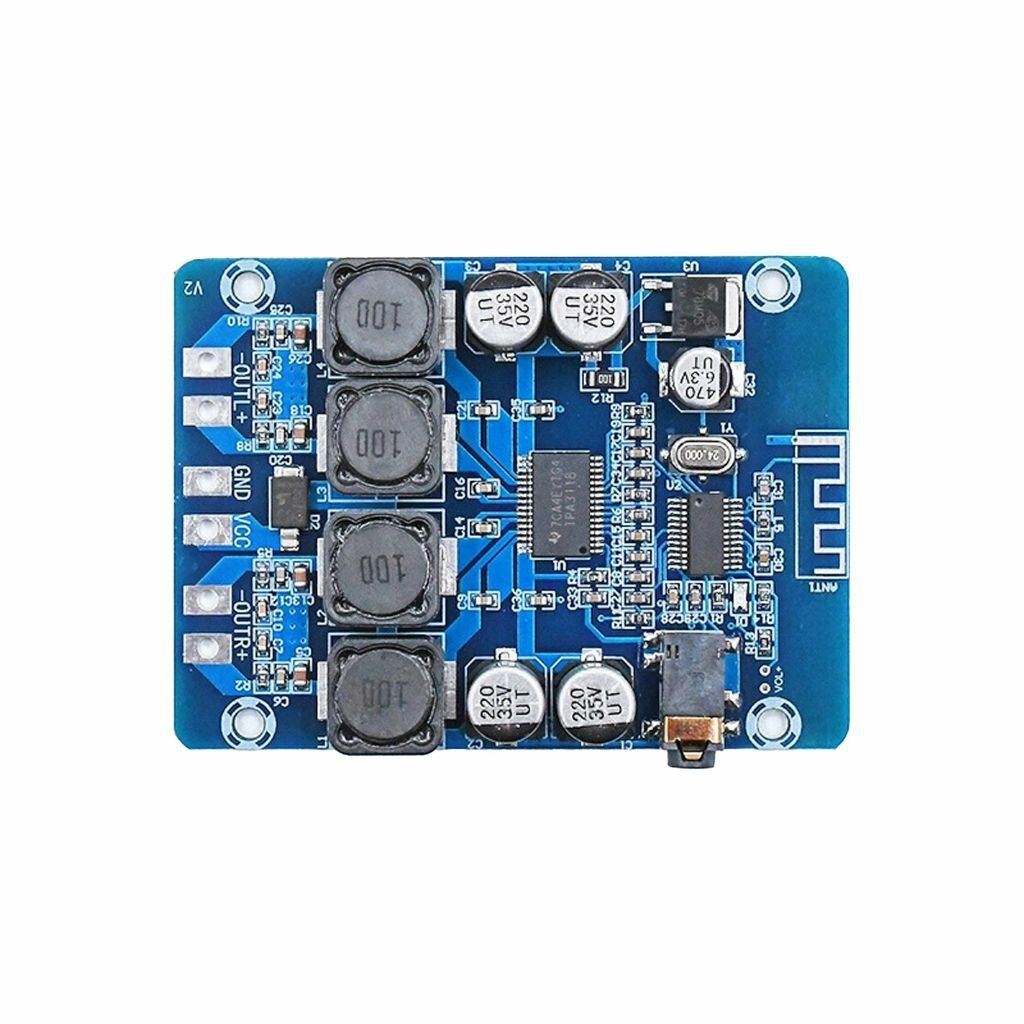 (1шт) Двойная 45 Вт сверхчистая плата цифрового усилителя мощности Bluetooth плата аудио усилителя модуль декодирования AUX