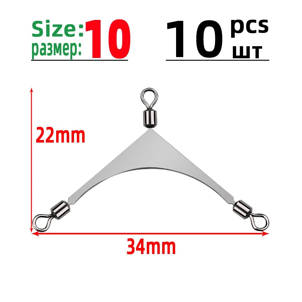 DNDYUJU Рыболовные джиг-головки из нержавеющей стали Серый, Size 10