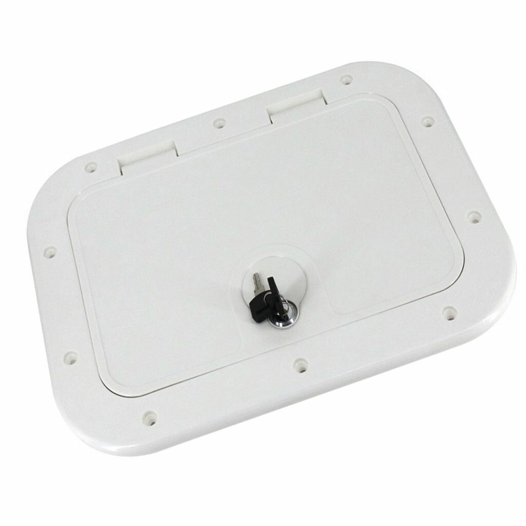 Морская прямоугольная палубная плита с крышкой для ручного отверстия-белая палубная плита с замком