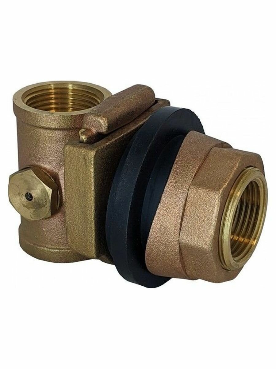 Скважинный адаптер со сливным клапаном, адаптер для скважины латунный 1" TIM W-DA0204D